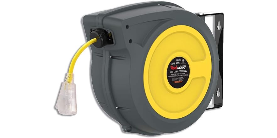 ReelWorks 50' Indoor/Outdoor Cord Reel