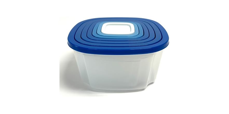 14pc Square Nested Plastic Container Set