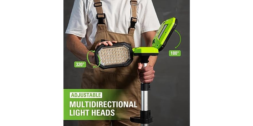 Greenworks 24V Standing LED Tripod Light,Tool Only