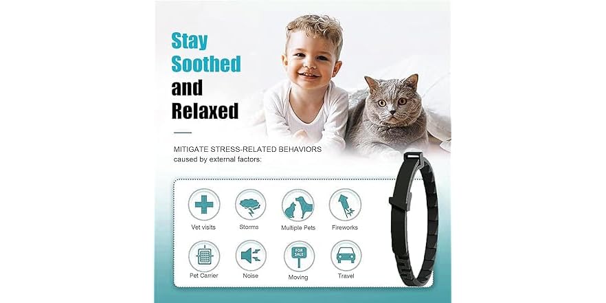 Generic Cat Calming Collar 4 Pack, Black