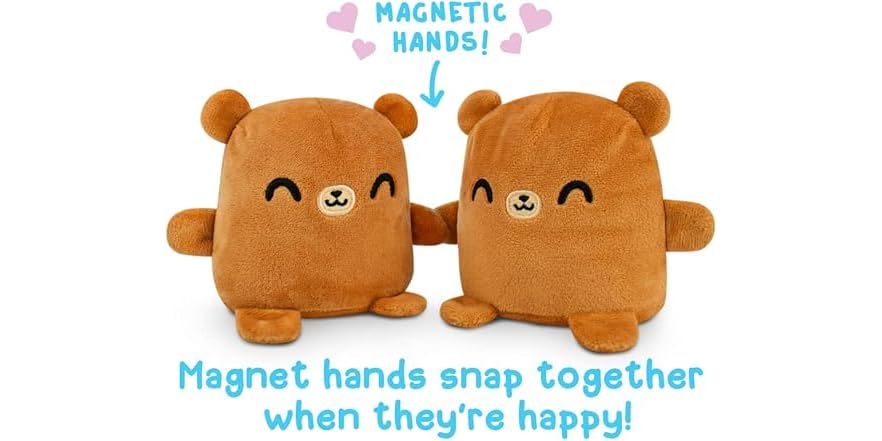 TeeTurtle Magnetic Reversible Plushie- Brown Bear