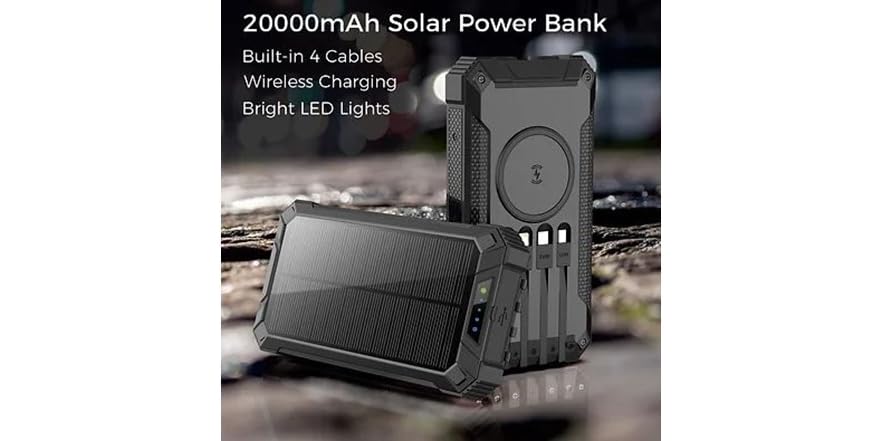 Solar Power Bank ZL808 20,000mAh