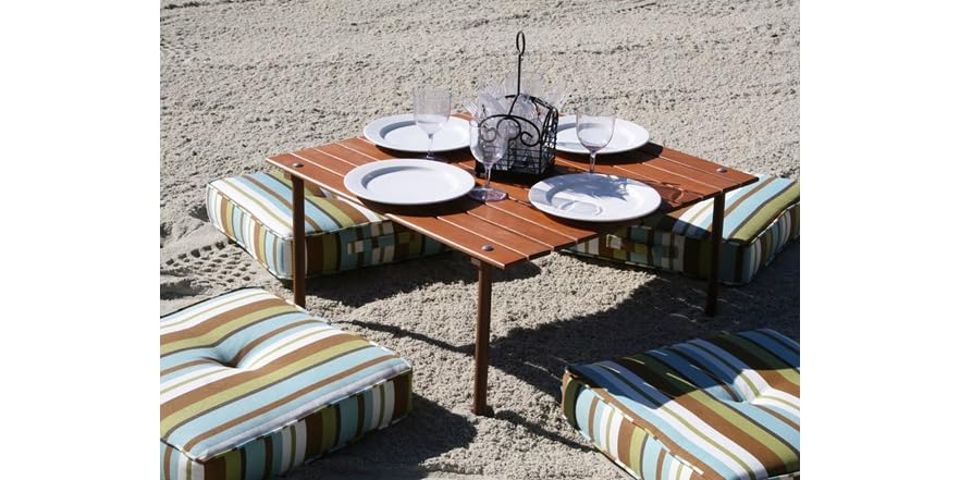 Low Wood Portable Table & Carry Bag, Brown