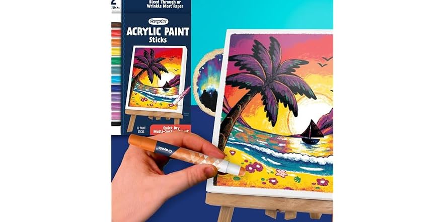 Crayola Acrylic Paint Doodle Sticks (12ct)