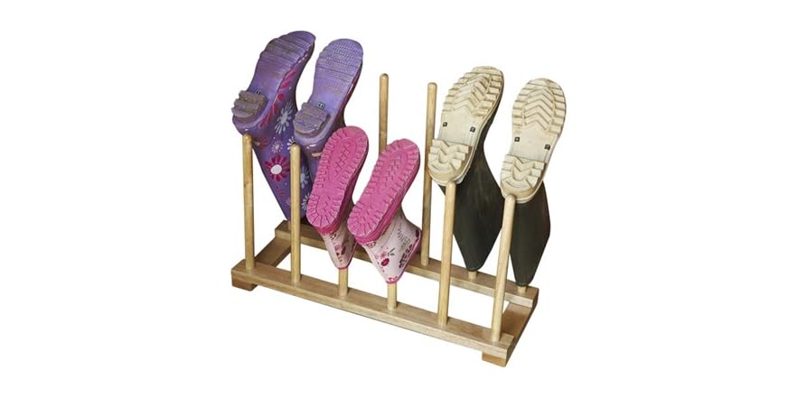 Wooden Boot Holder Rack
