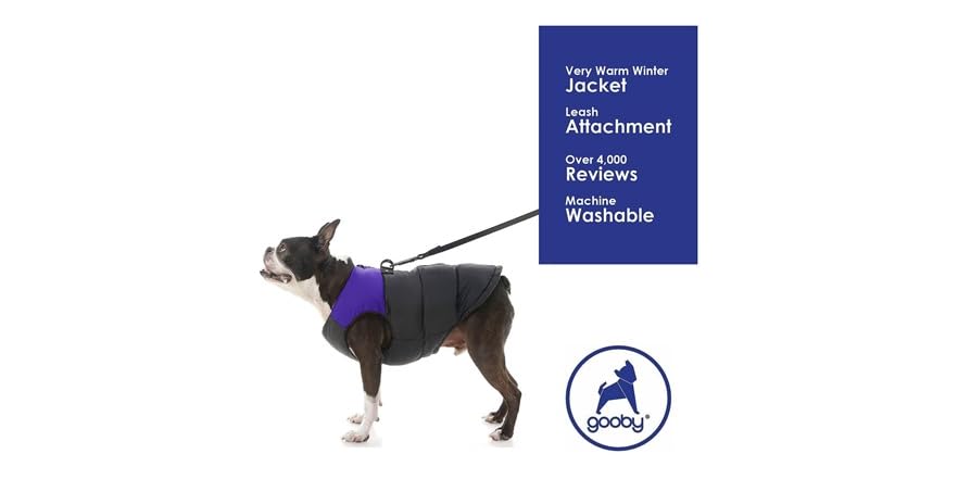 Gooby Padded Vest Dog Jacket, XL