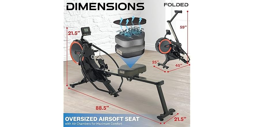 Women's Health Men's Health Bluetooth Rowing Machine
