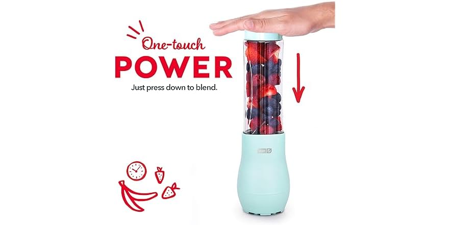 Dash Mighty Mini 10 oz Compact Personal Bottle Blender