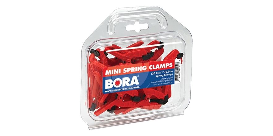 Bora 1-Inch 20-Piece Mini Spring Clamp