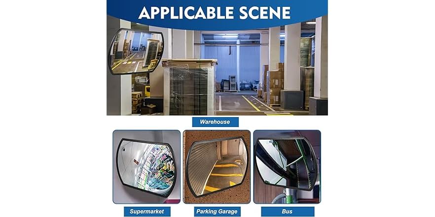 2 Pcs Indoor Convex Security Mirror