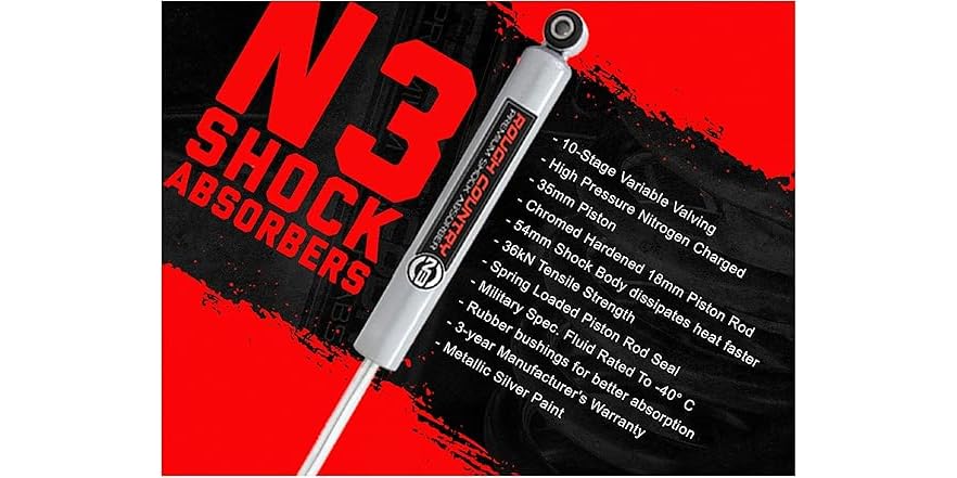 Rough Country 0-2" N3 Rear Shocks 99-06 Silverado (Open Box)