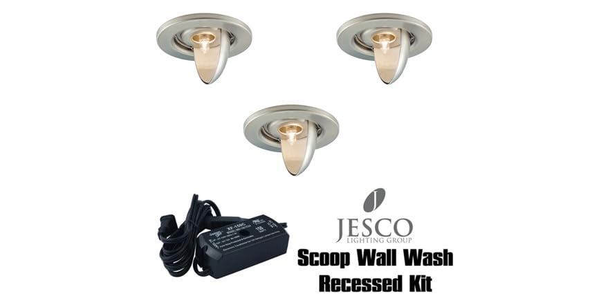 3-Light 105W Scope Wall Wash Mini Recessed Kit