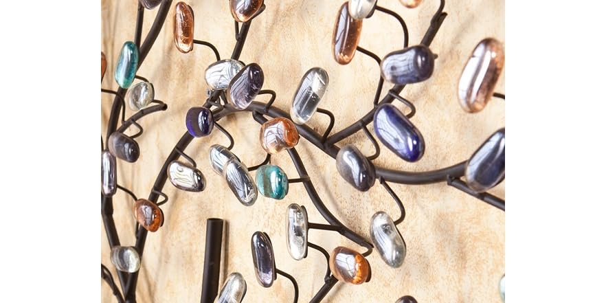 Brenchan Metal/Glass Tree Wall Sculpture