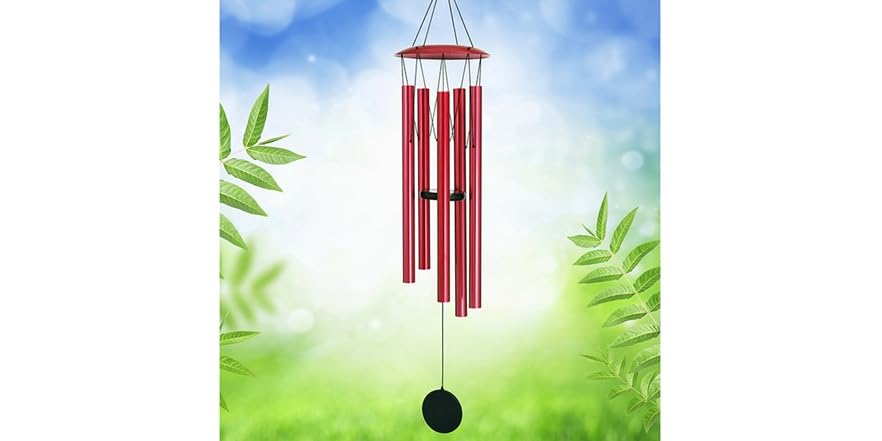 40" Medium Red Wind Chime
