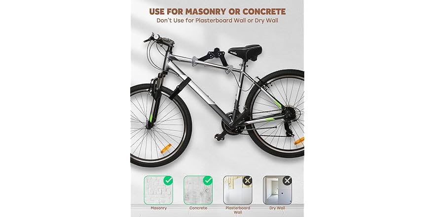 WUVOP Horizontal Bike Wall Mount
