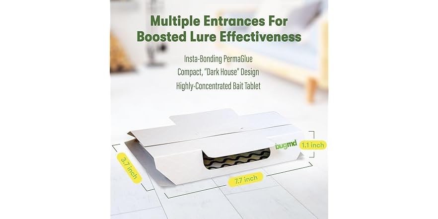 BugMD Indoor Cockroach Killer & Roach Trap- Choose Size