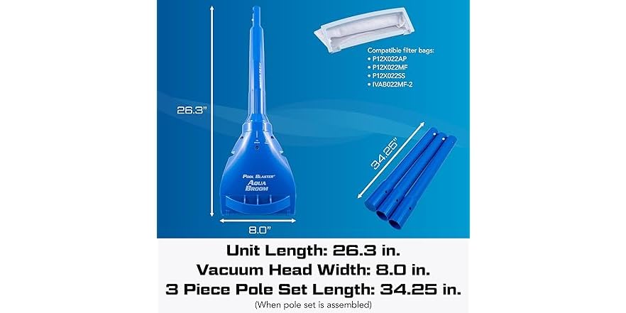 Pool Blaster Aqua Broom XL Ultra Cordless Pool Cleaner (Open Box)