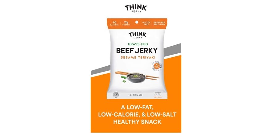 Think Jerky Grass-Fed Beef Jerky Variety, 6-Pk