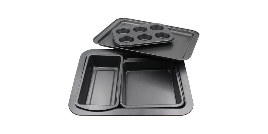 Chefs Basics Select 5-Piece Bakeware Set Non-Stick, Black