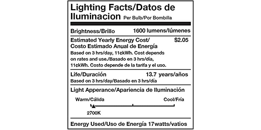 AmazonBasics Soft White Dimmable A21 LED Bulbs (6-Pk)