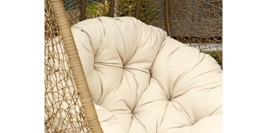 Manhattan Outdoor Light Brown Wicker Swing Chair