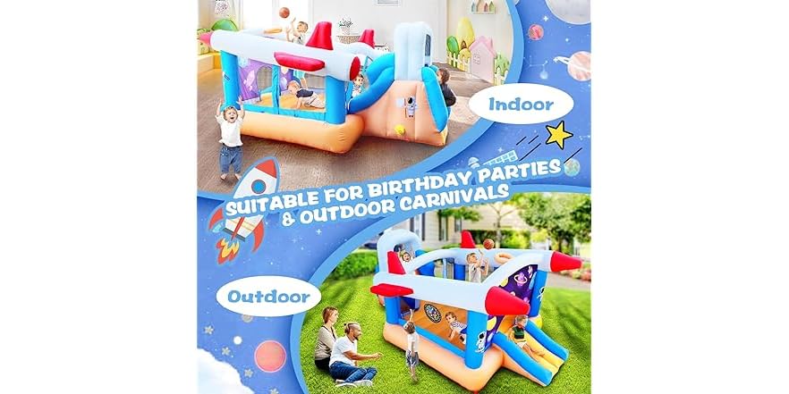 6 in 1 Inflatable Bounce Rocket House