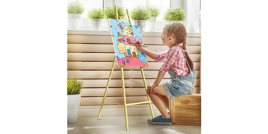 55" Gold Easel for Display or Art
