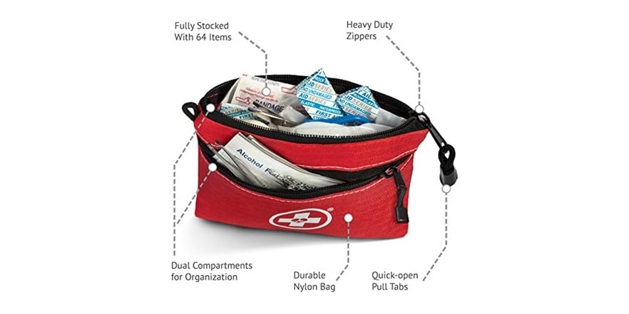 Swiss Safe First Aid Kit Pouch (64-Pc)