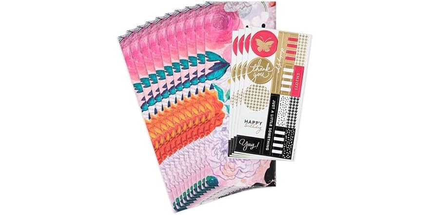 Hallmark Floral Tissue Paper w/ Stickers