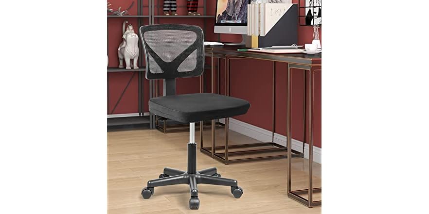 Armless Office Mesh Desk Chair