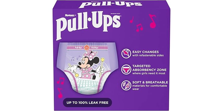 Pull-Ups Girls' Potty Training Pants, Size 3T-4T Training Underwear