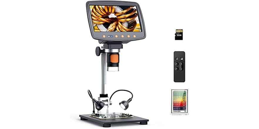 12MP 1500X HDMI Digital Coin Microscope with 7'' LCD Screen