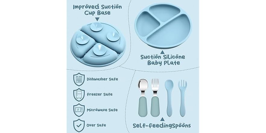 24 Pcs Silicone Baby Feeding Set