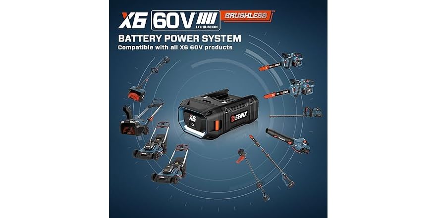 SENIX X6 60 Volt Max* Handheld Cordless Leaf Blower