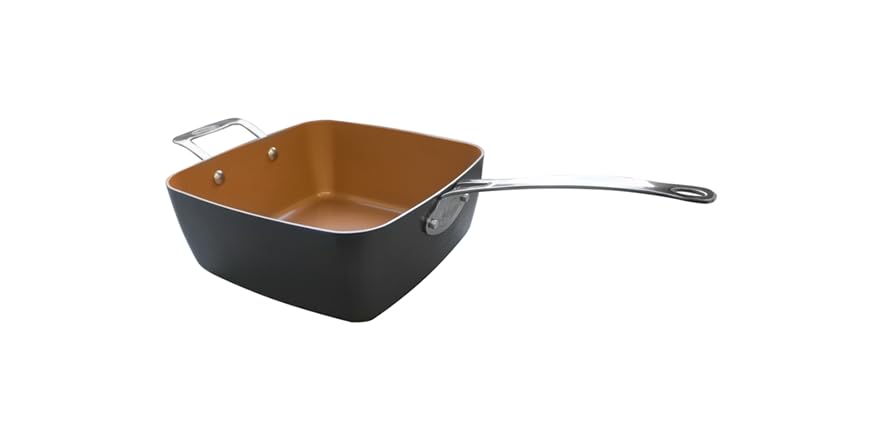 Gotham Steel Deep Square Frying Pan Set