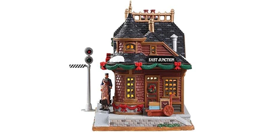 Train Set Lemax East Junction Station #75256 - Porcelain Lighted ...