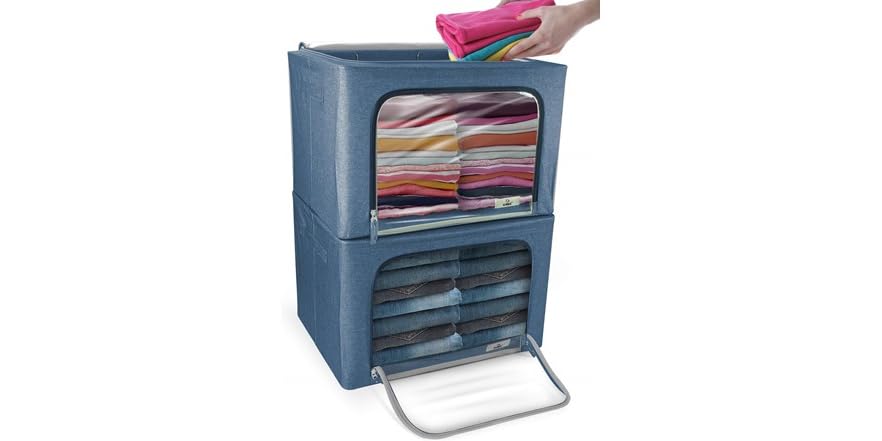 Storage Box with Window, 2 Pack