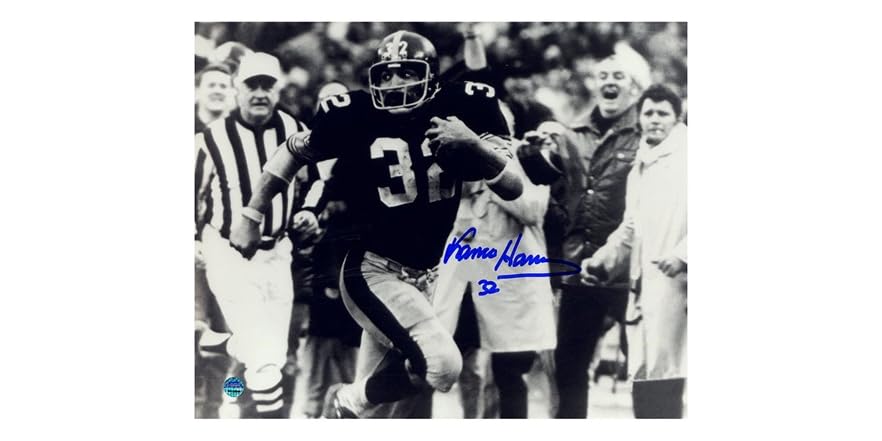 Franco Harris Signed Immaculate Reception 8X10 Photograph