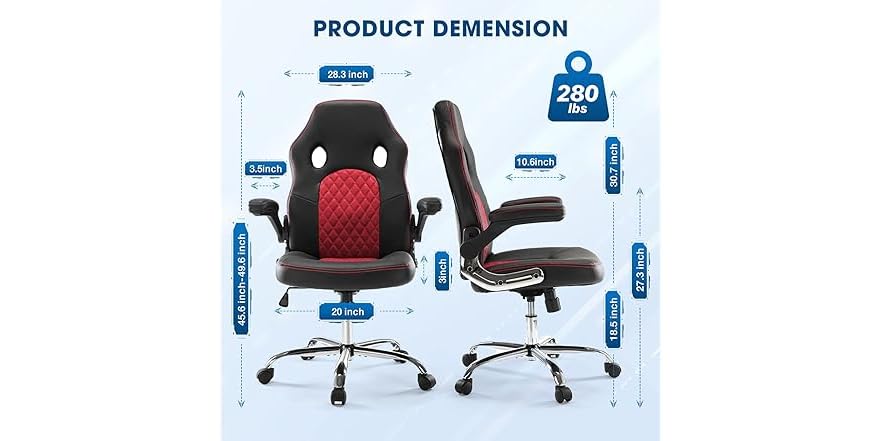 PU Leather Ergonomic Racing Desk Chair