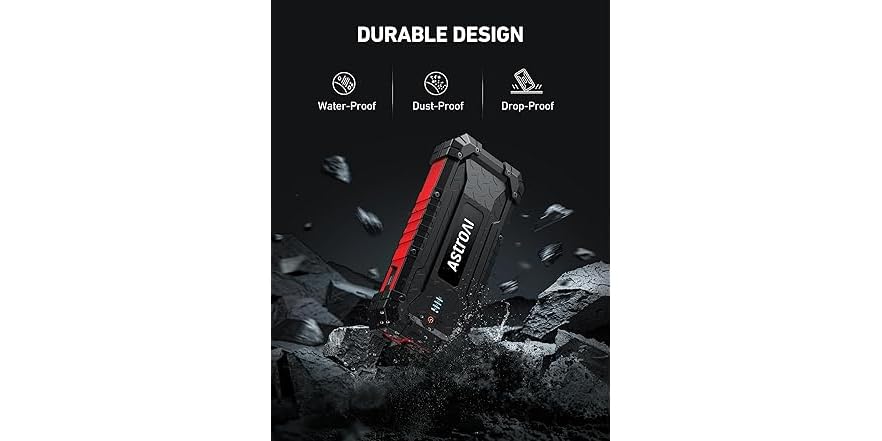 AstroAI S8 Ultra 4000A Jump Starter- Red