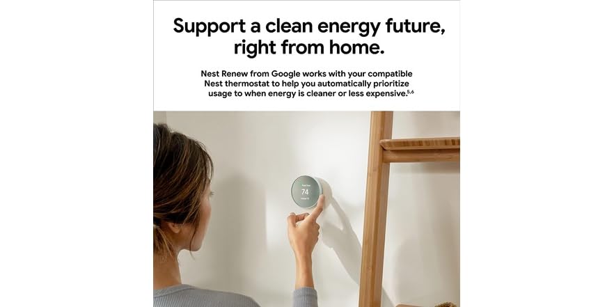 Google Nest Programmable Smart Wi-Fi Thermostat - Snow (GA02180-US)