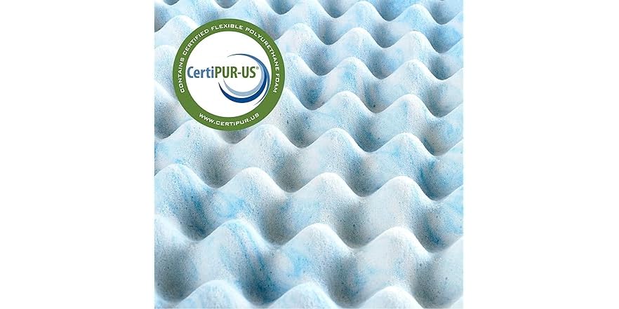 ZINUS 3" Swirl Gel Cooling Mattress Topper