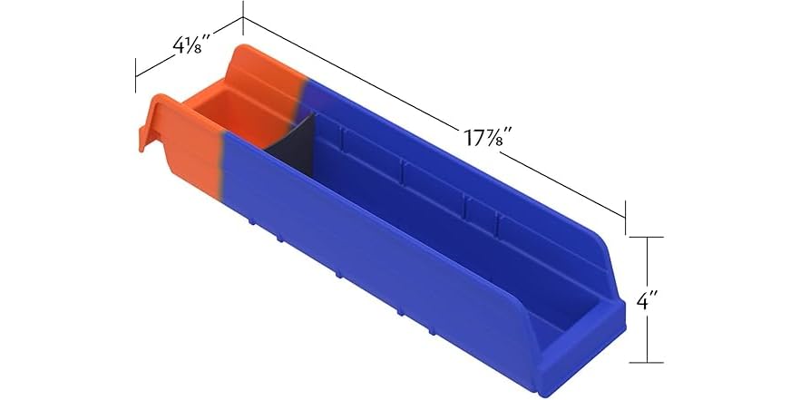 Akro-Mils Plastic Kanban Shelf Bin, 12Pk