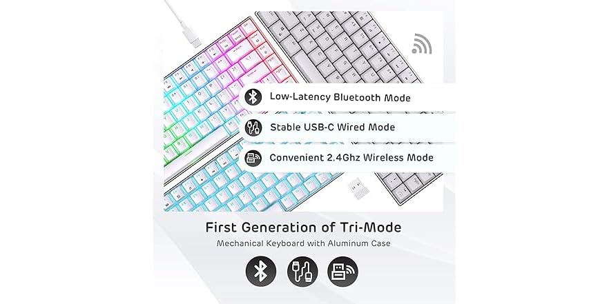 RK Pro 75% Triple-mode Wireless Mechanical Keyboard