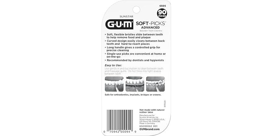 GUM Soft-Picks Advanced Dental Picks, 90ct