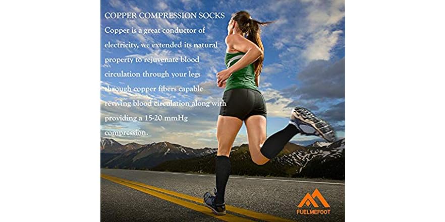 FuelMeFoot Copper Compression Socks