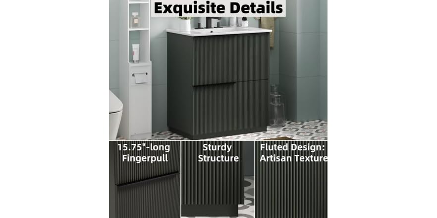 Christopher Knight Home Quillen Modern 30" Vanity