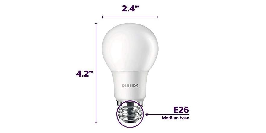 Philips LED A19 Frosted Light Bulb