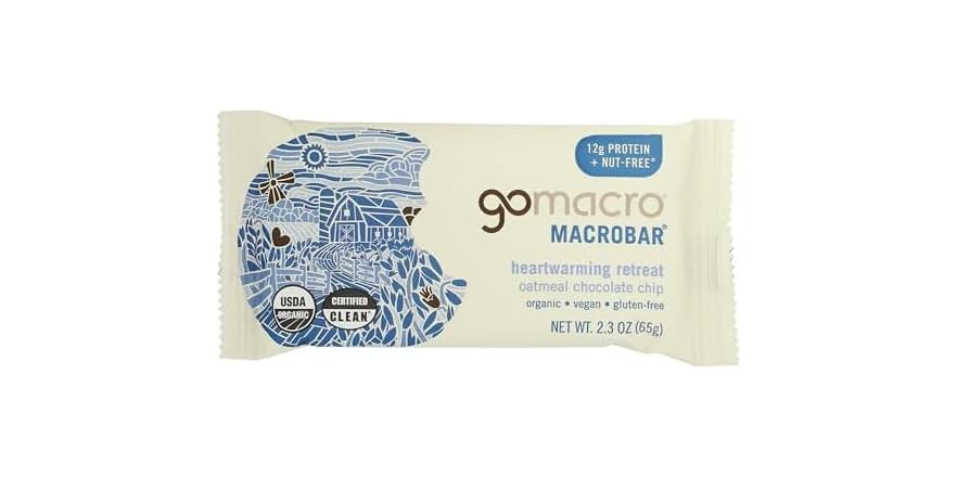 GoMacro Macrobar, Oatmeal Chocolate Chip, 2.3 Oz