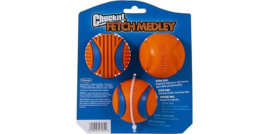 Chuckit! Dog Fetch Ball Medley, Medium